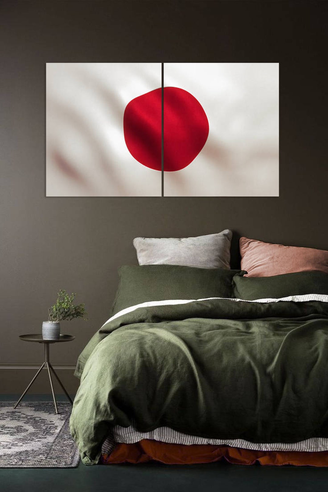 Japan Flag Canvas, Lagre Print, Printable, Asia, World, Japanese ...