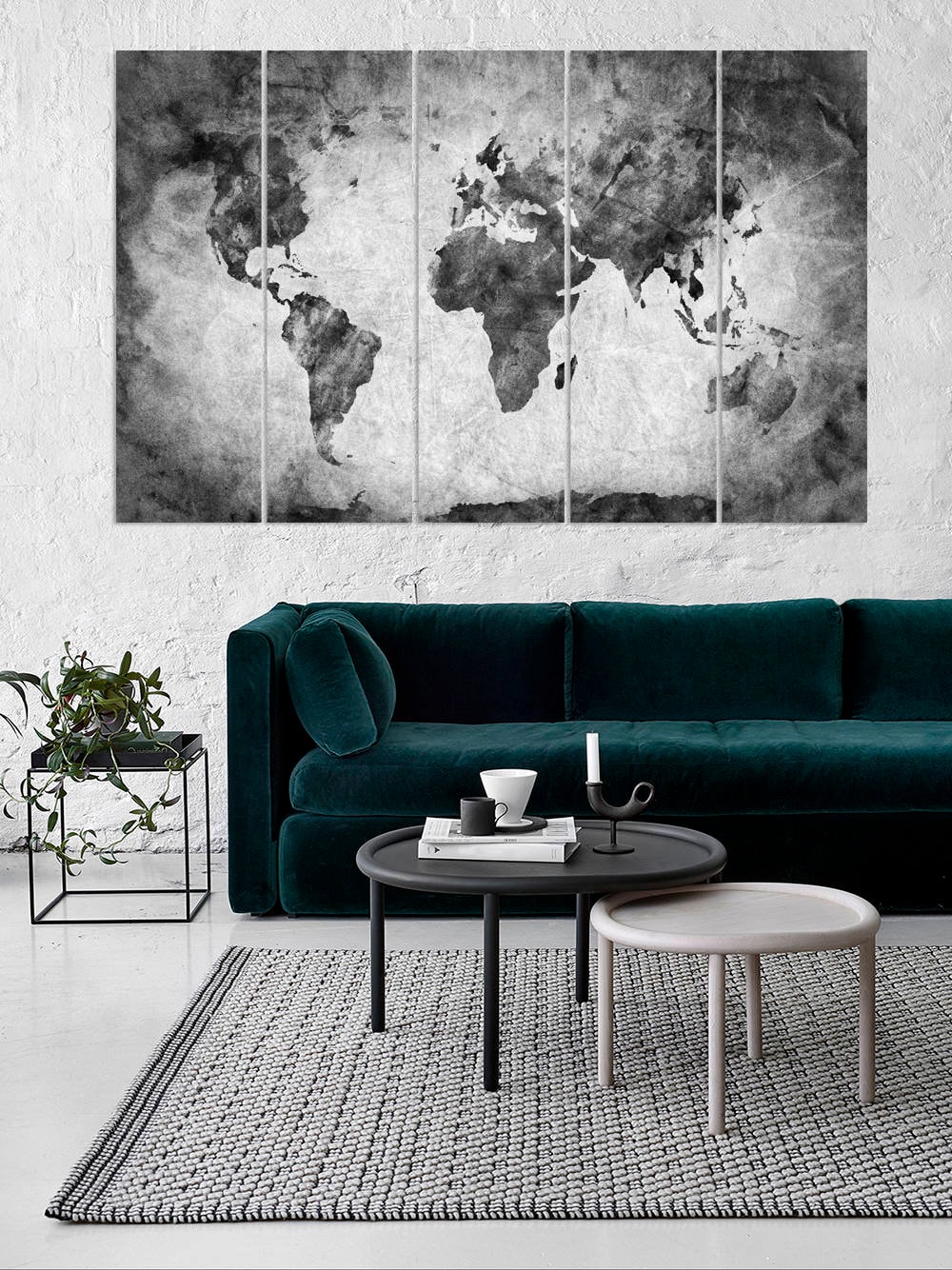 Hanging Map, World Map Canvas Print, Art Travel Map, Wall Decor ...