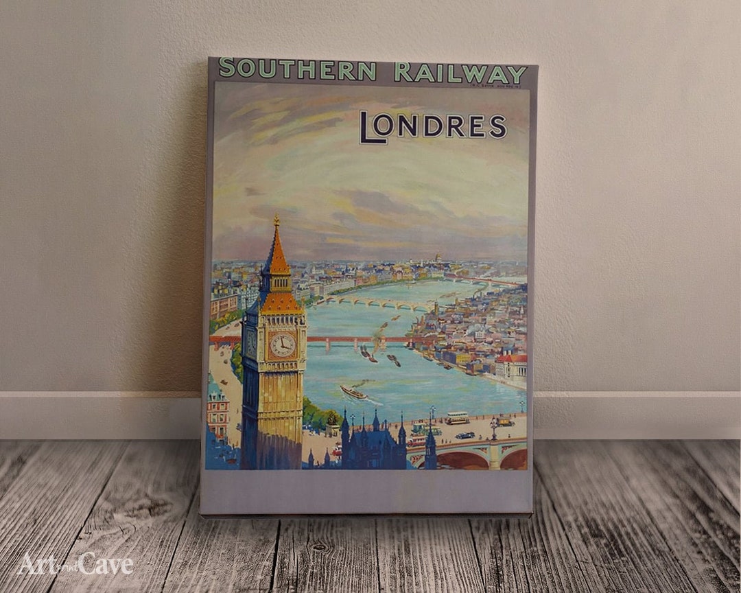Southern Railway London Travel Poster Cotton Canvas, Digital Print ...