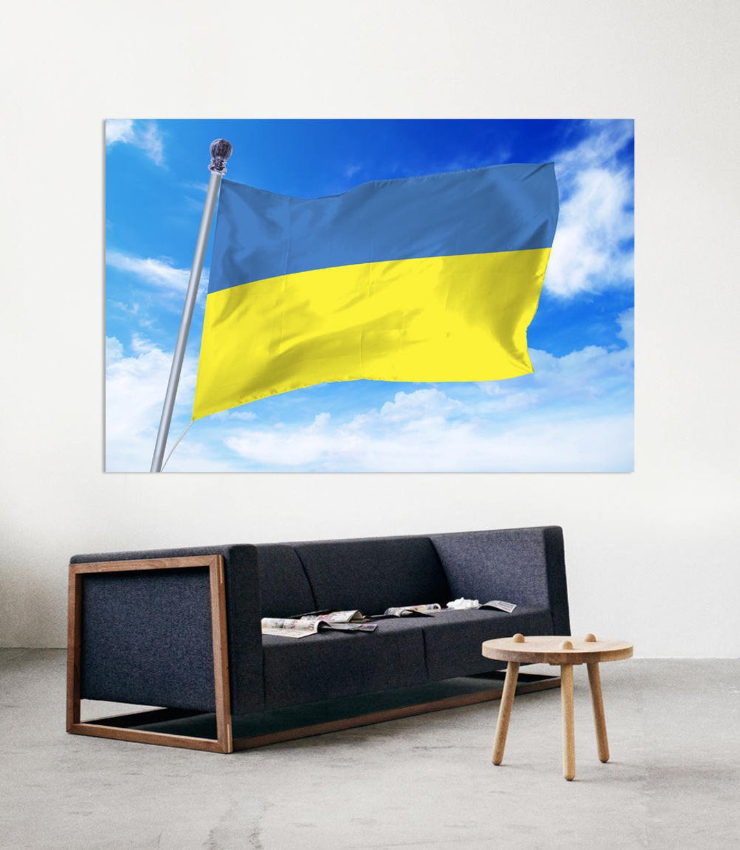 Flag of Ukraine Panel Art, National, Flag Hanging, Wall Decor, World ...