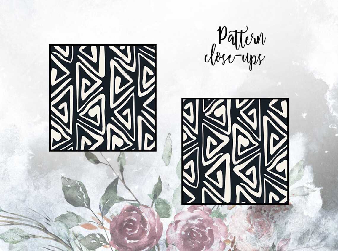 Tribal Boho Removable Wallpaper Watercolor Wall Mural - Etsy
