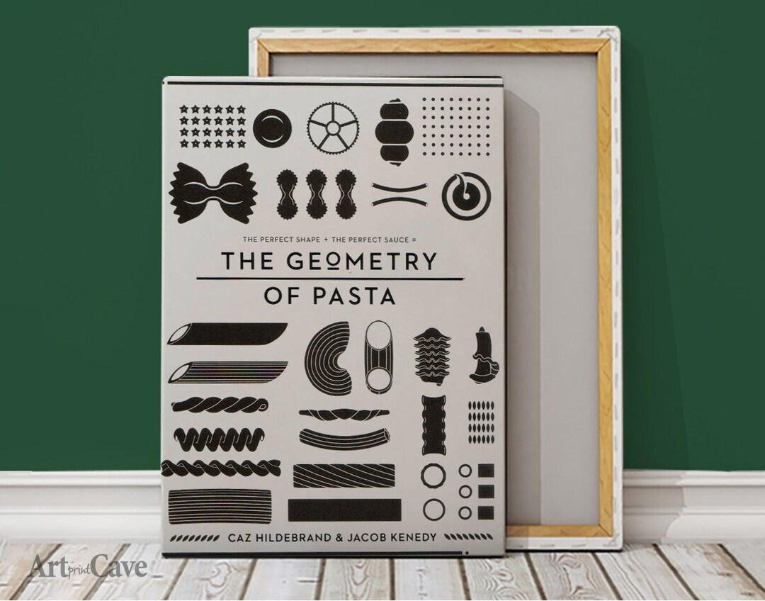 The Geometry of Pasta Cotton Canvas, Digital Print, Food Prints, Art ...
