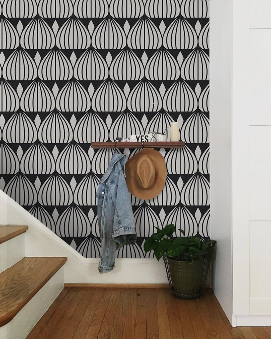 Charming Wallpaper Removable Mural, Muster Geometric Removable ...