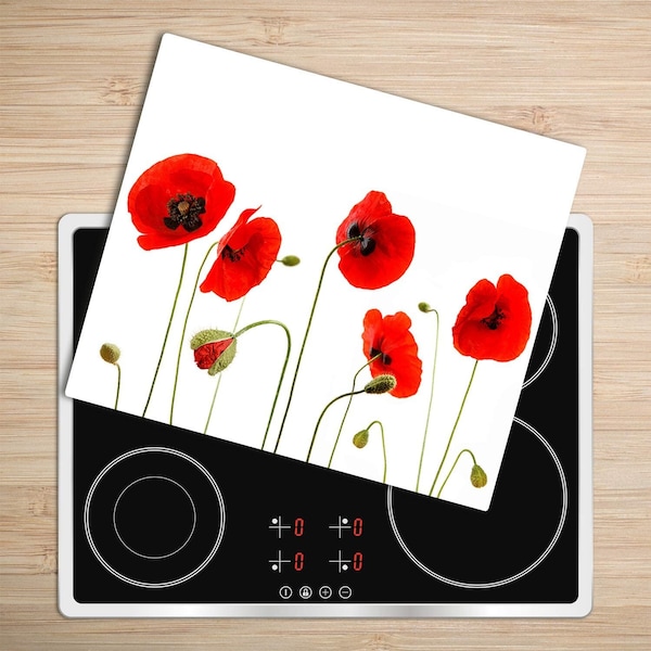 Poppy Glass Cutting Board - Etsy