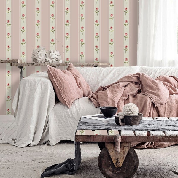 Shabby Chic Wallpaper - Etsy