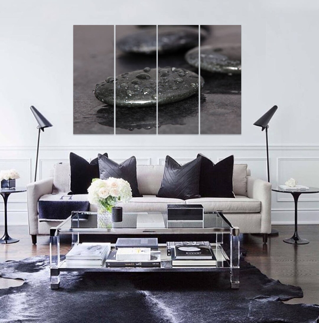 Spa Zen Rocks Wall Hanging Art, Panel Art, Ying, Yang, Zen Print, Zen ...