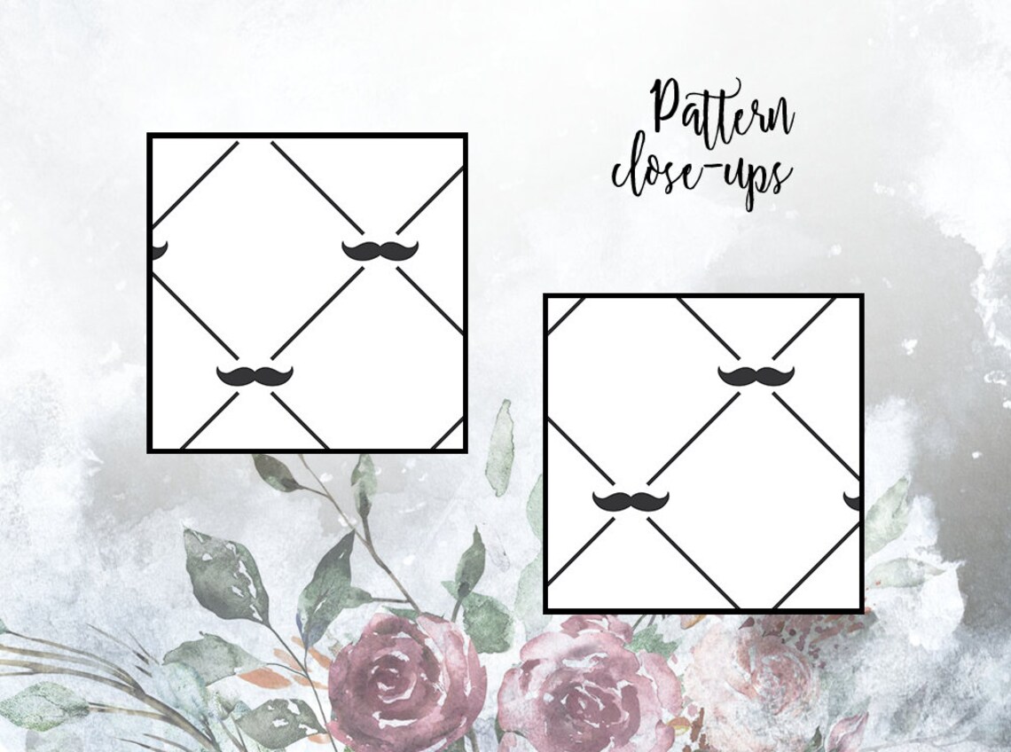 Moustache Wall Decor, Geometric Removable Wallpaper, Simple Wall Mural ...