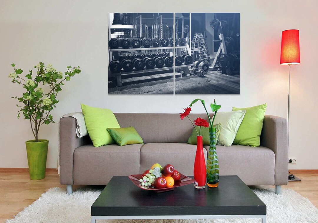Gym Large Framed Canvas, Motivation Decor, Sport, Fit Printable ...