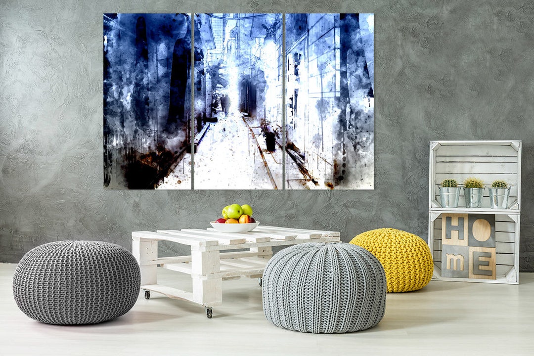 Watercolor Alley Wall Art Hanging, Modern Art, Fine Art, Poster ...