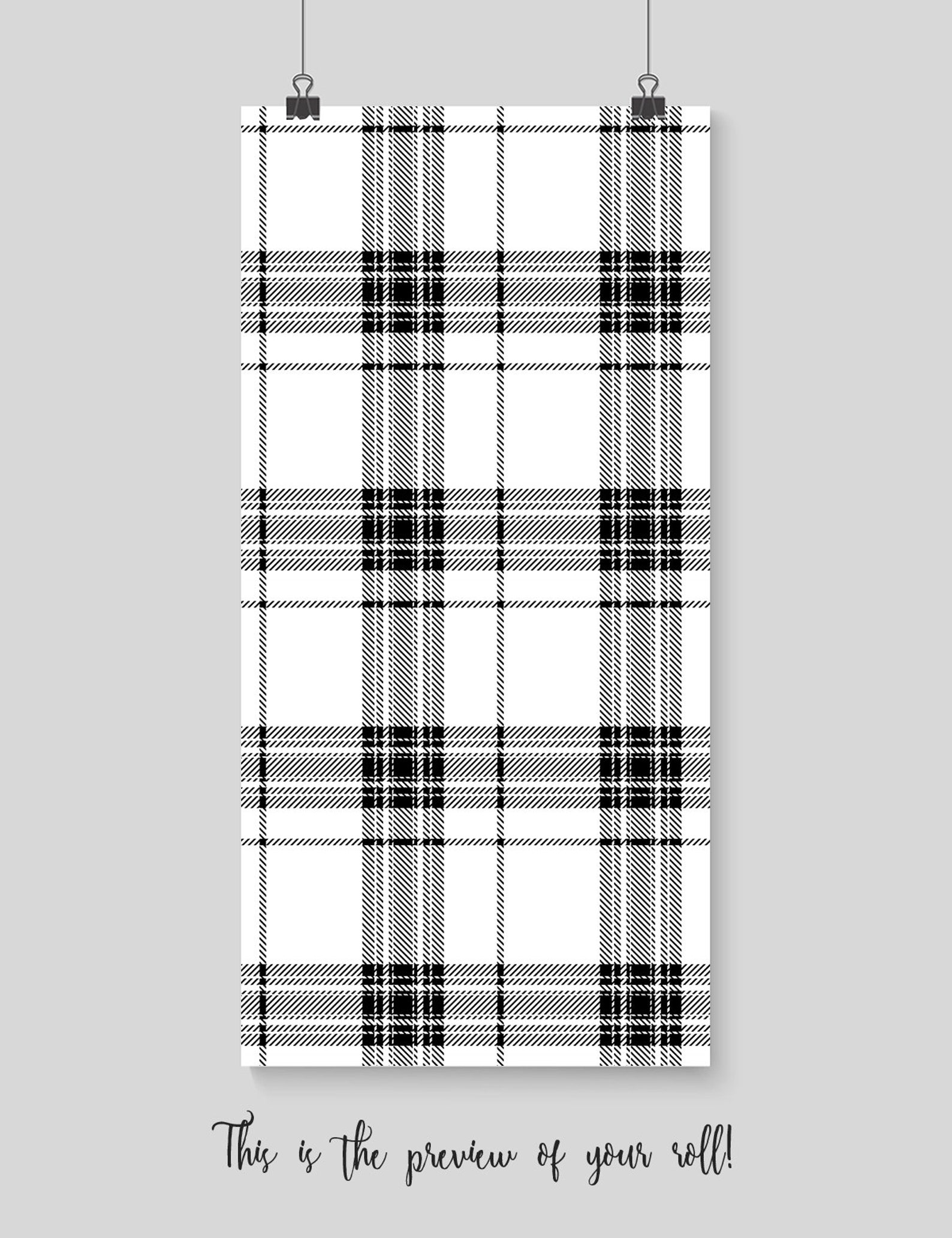 Classic Check Wall Mural Simple Wall Decor Geometric | Etsy