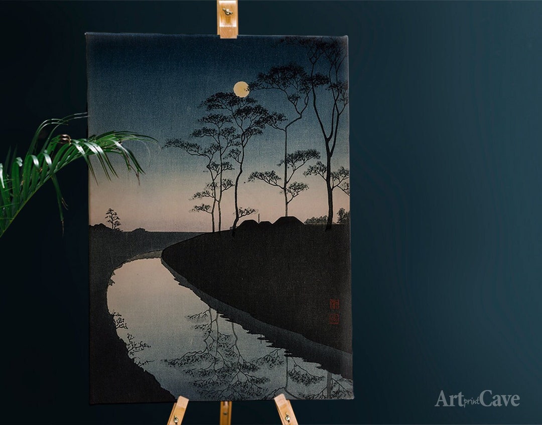 Japanese Art Print Dusk by Koho Shoda Cotton Canvas, Digital Print ...