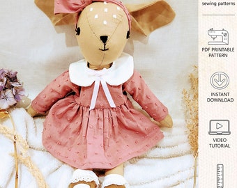 PDF Sewing Pattern for Darla the Deer Stuffed Animal - Etsy