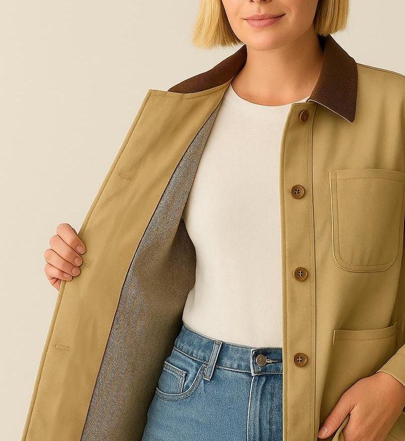Chore Jacket Sewing PDF Pattern in English – Women’s Barn Coat Pattern ...