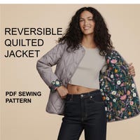 SEWING PATTERN: Jersey to Puffer Jacket - Etsy Canada