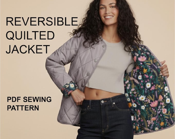 SEWING PATTERN: Jersey to Puffer Jacket - Etsy Canada