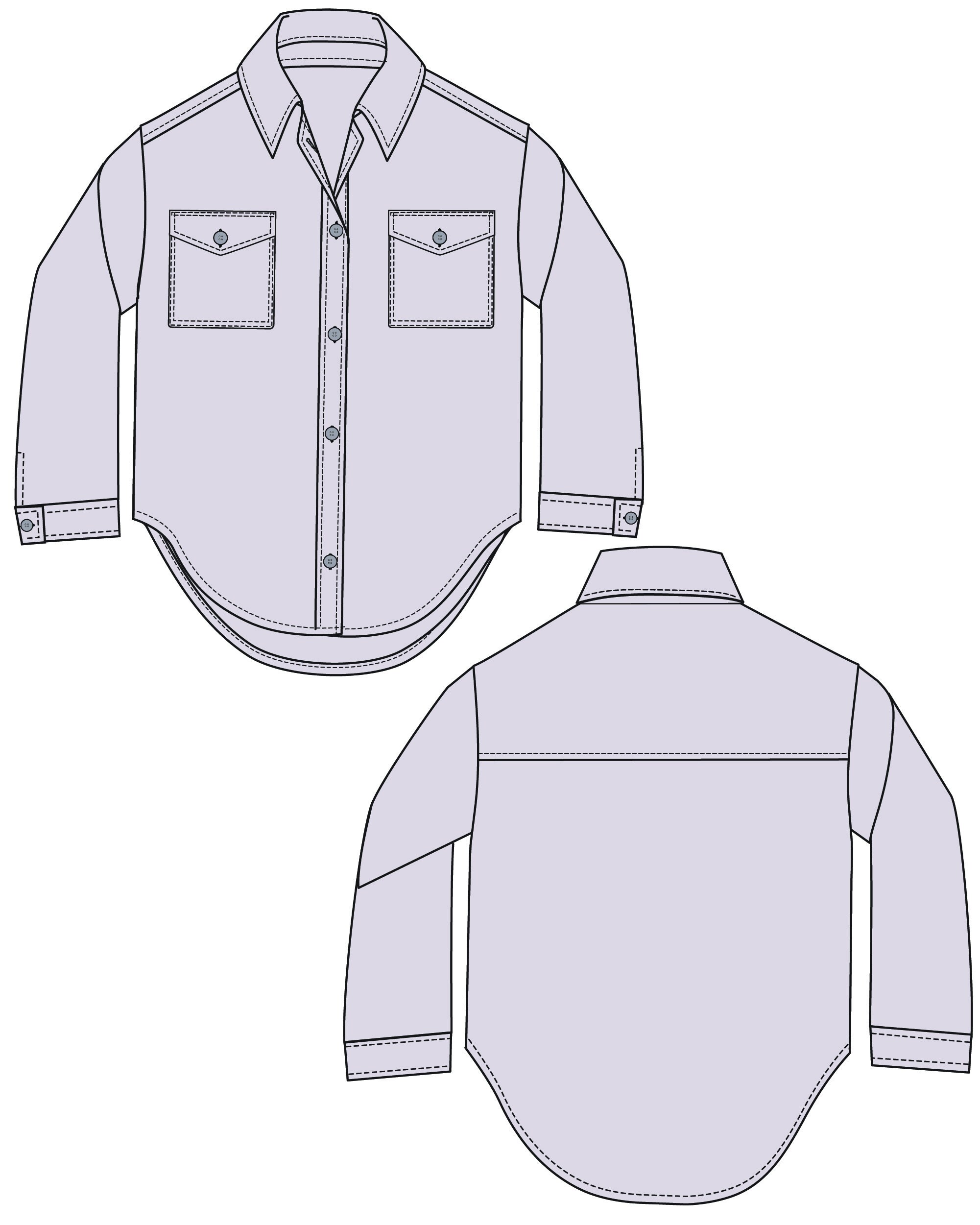 Women's Shirt Jacket PDF Sewing Pattern | Etsy UK