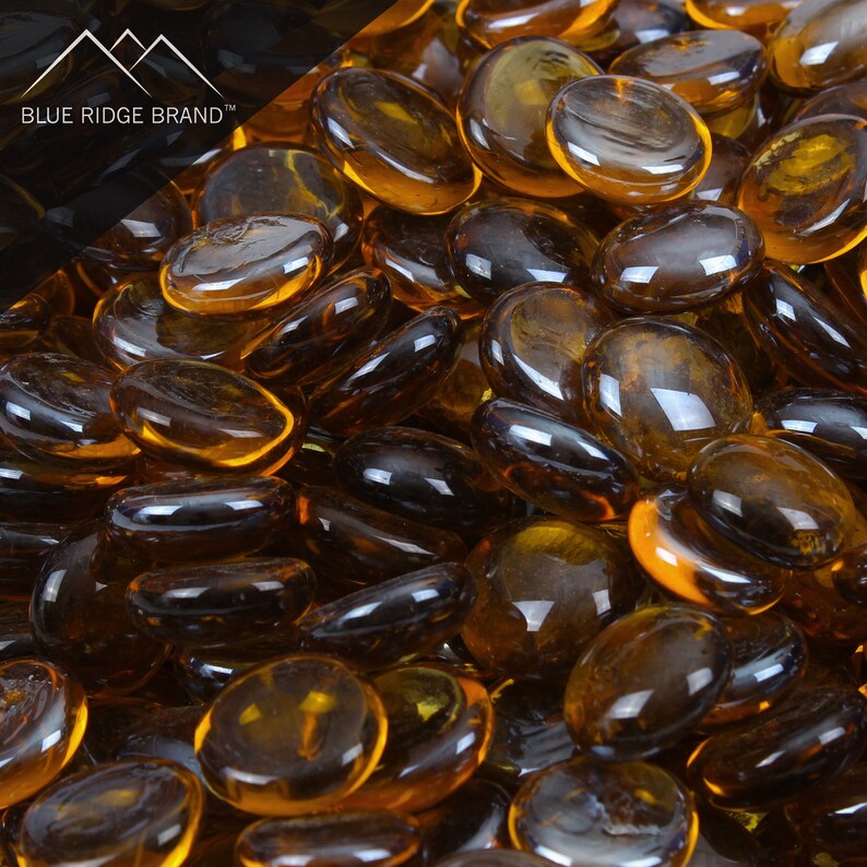 Middle Amber Reflective Fire Glass Beads Professional Grade - Etsy