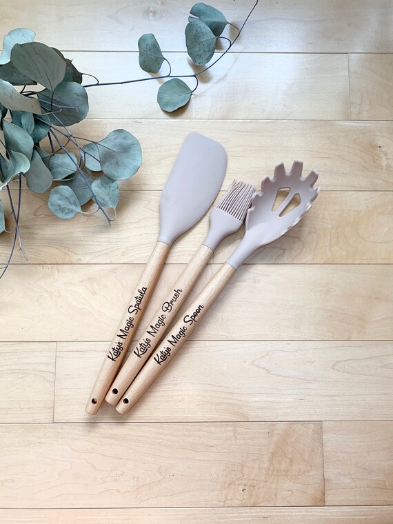 Personalized Cooking Utensils. Engraved Spatula Set. Engraved - Etsy