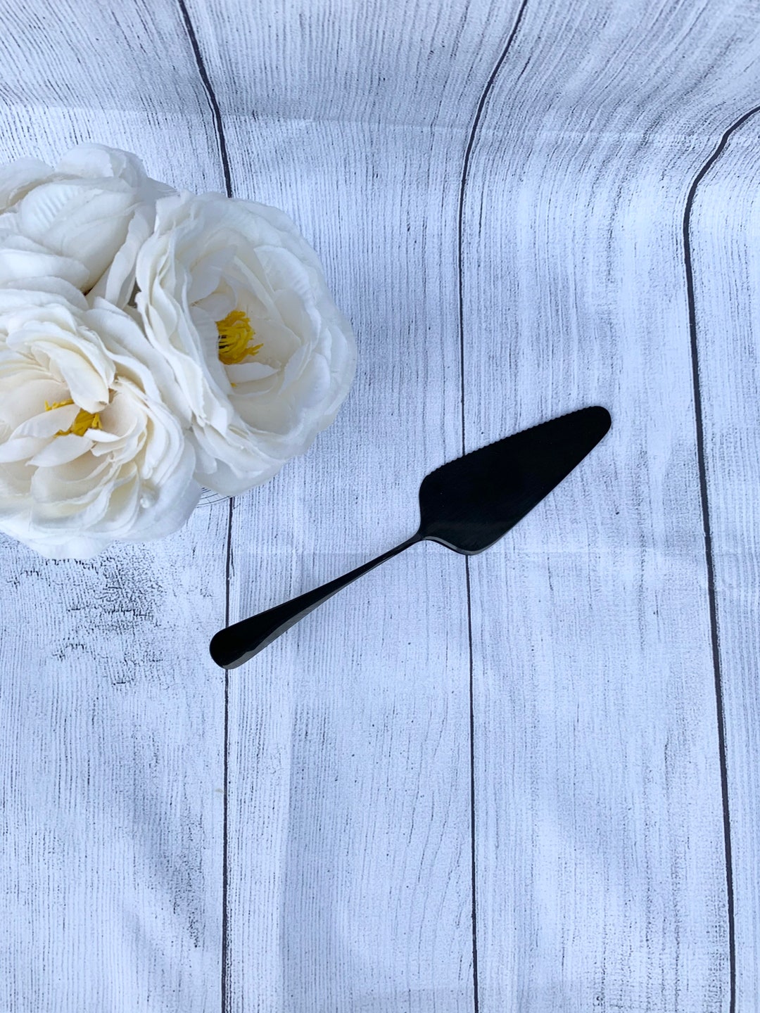 Black Serving Knife. Black Stainless Steel Cake Knife. Wedding Cake ...