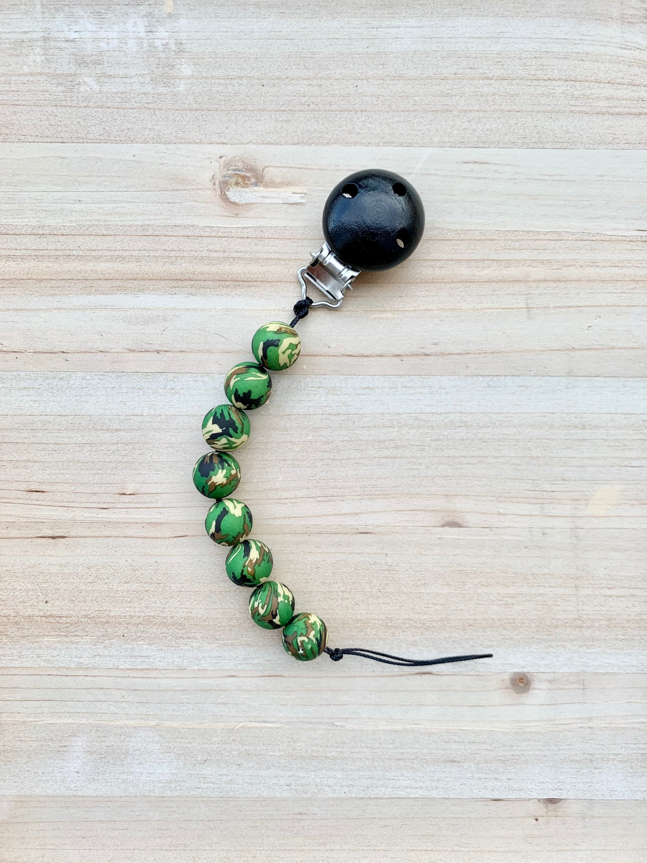 PERSONALIZED Camouflage Pacifier Holder for Boy Babies. Dummy Clip ...