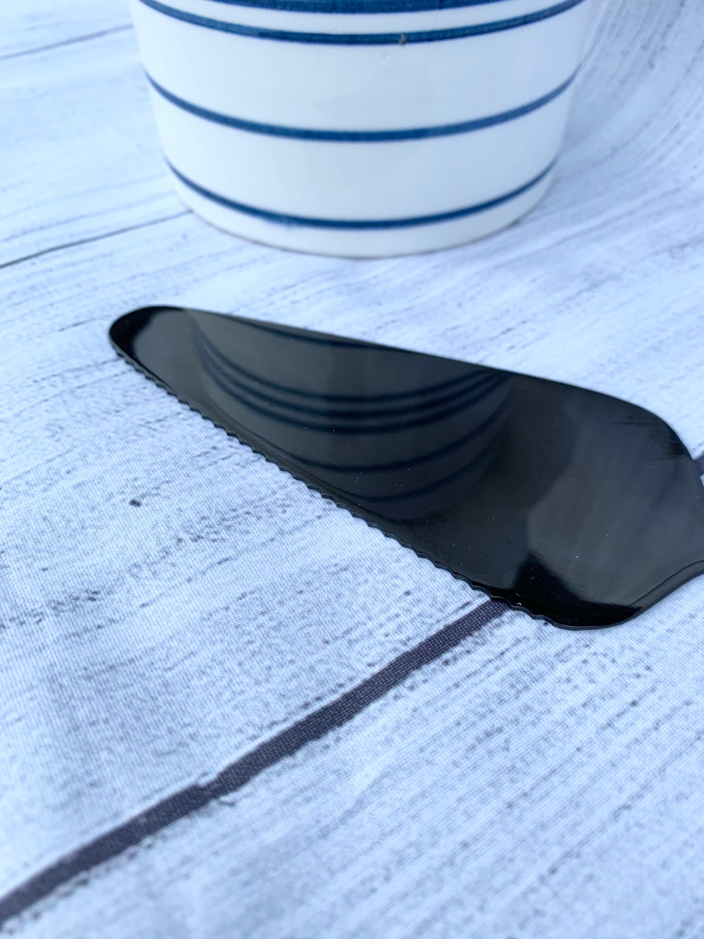 Black Serving Knife. Black Stainless Steel Cake Knife. Wedding | Etsy