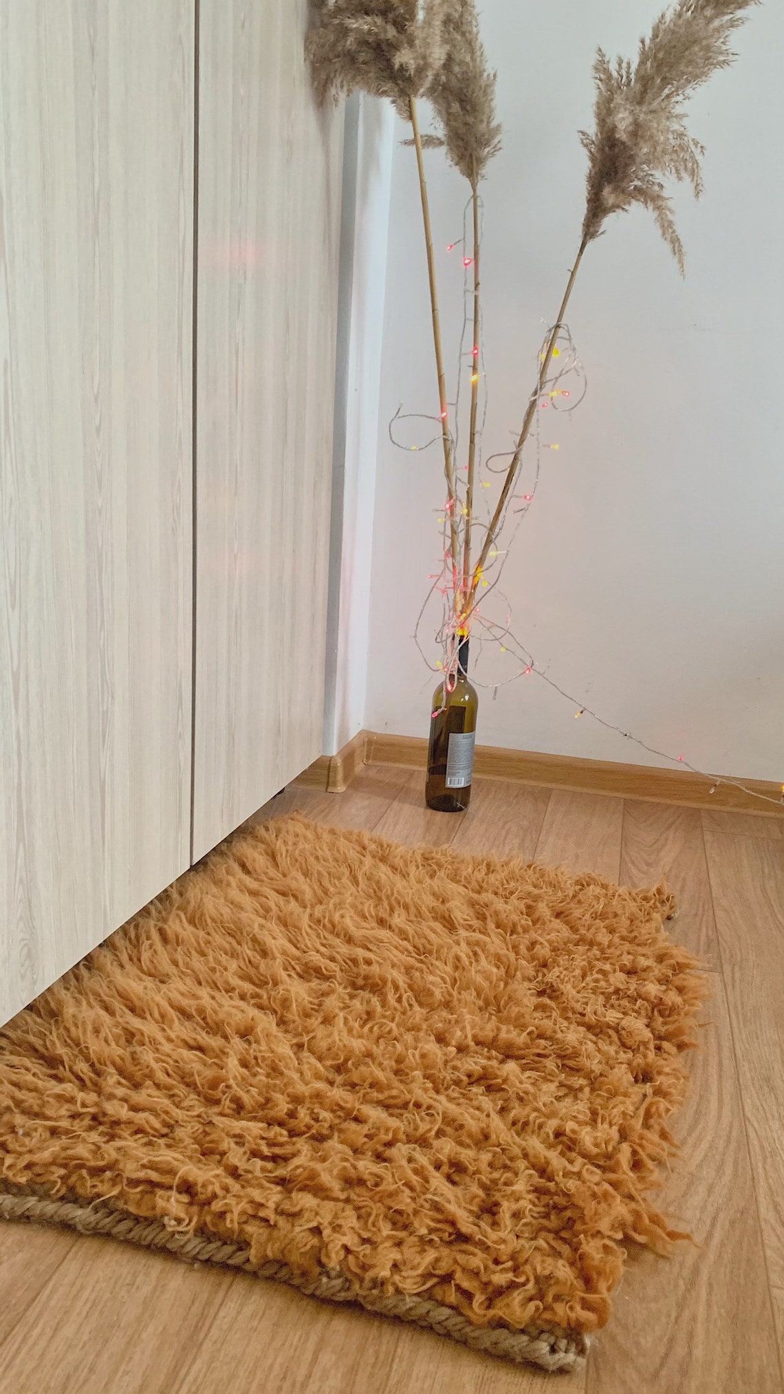 Grey Flokati Eco Fur Rug Sheep Wool Eco Carpet Hand Crochet 100 % ...