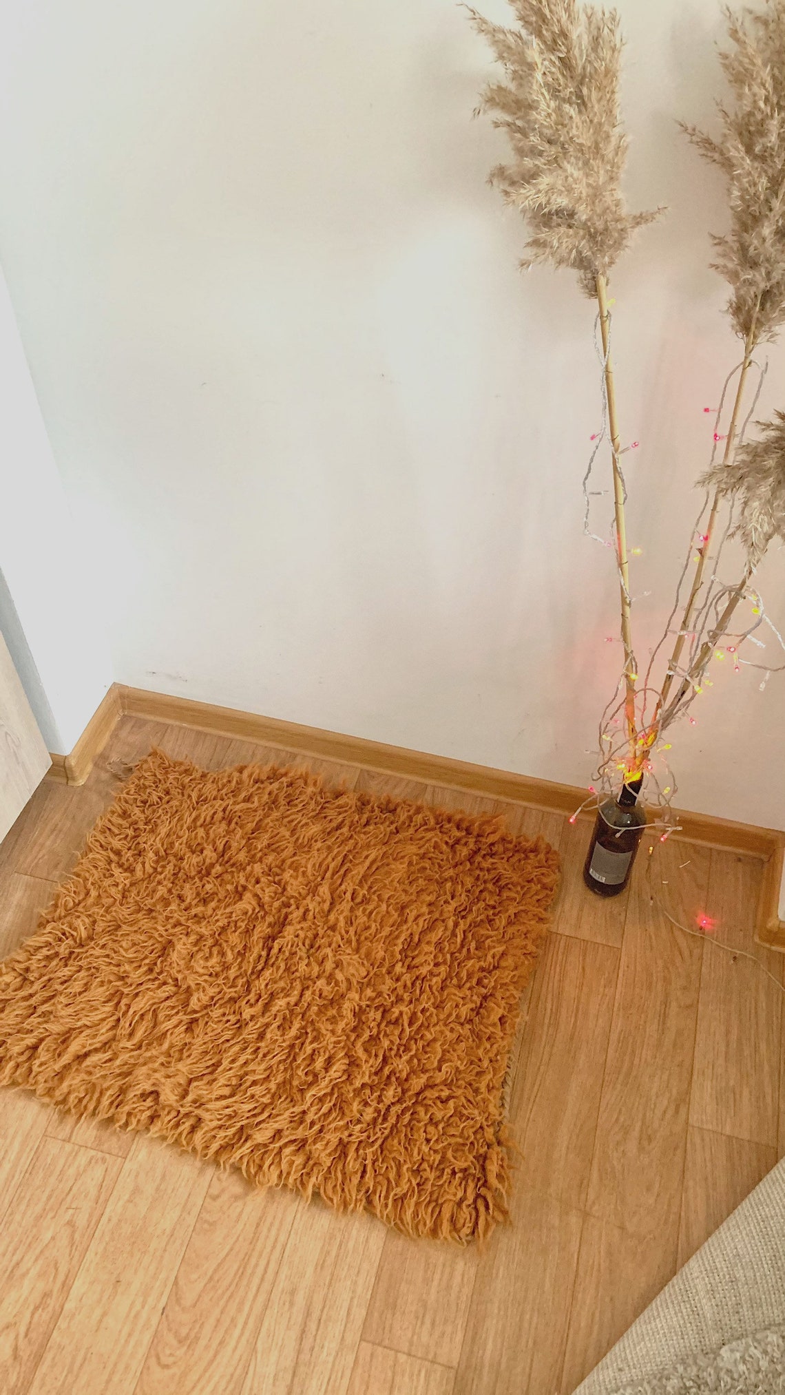 Grey Flokati Eco Fur Rug Sheep Wool Eco Carpet Hand Crochet 100 % ...