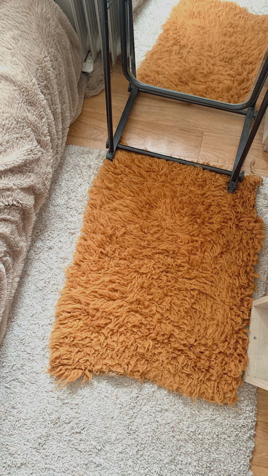 Grey Flokati Eco Fur Rug Sheep Wool Eco Carpet Hand Crochet 100 % ...