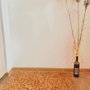 Grey Flokati Eco Fur Rug Sheep Wool Eco Carpet Hand Crochet 100 % ...