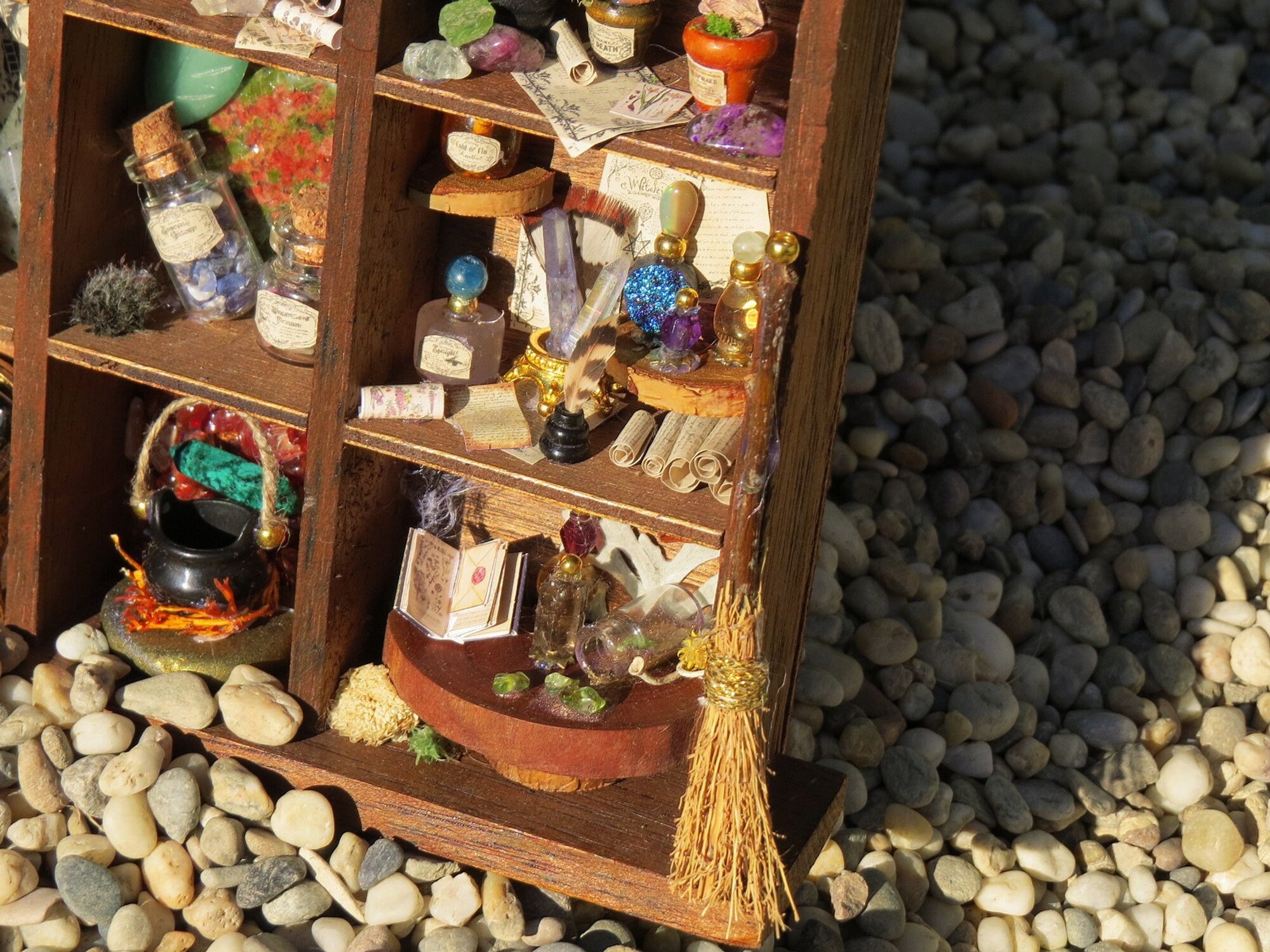 Miniature Witch House Dom Wiedźmy, Kryształ, Minerały, WICCA, Kolekcja ...