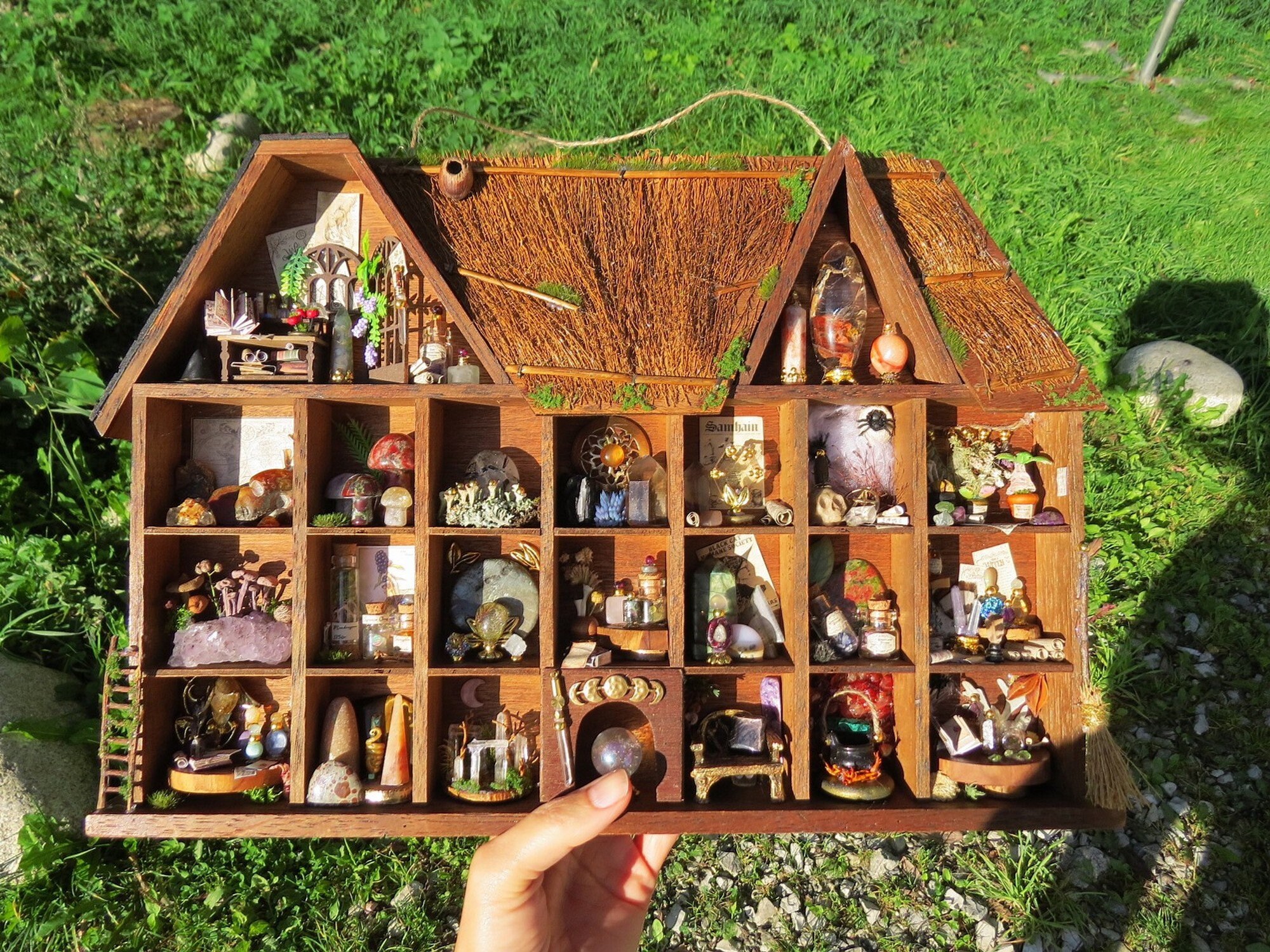 Miniature Witch House Dom Wiedźmy, Kryształ, Minerały, WICCA, Kolekcja ...
