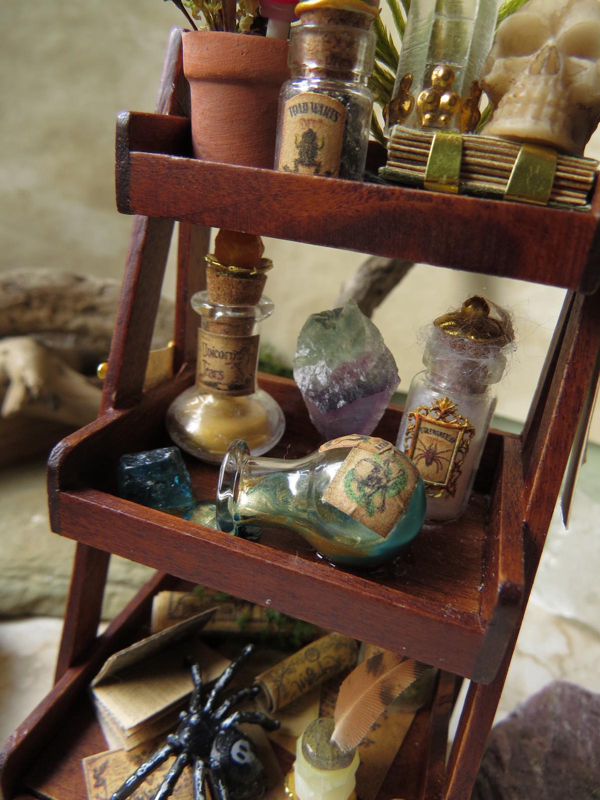 Handmade Witchy Miniature Bookshelf Perfect for Spellcasters ...