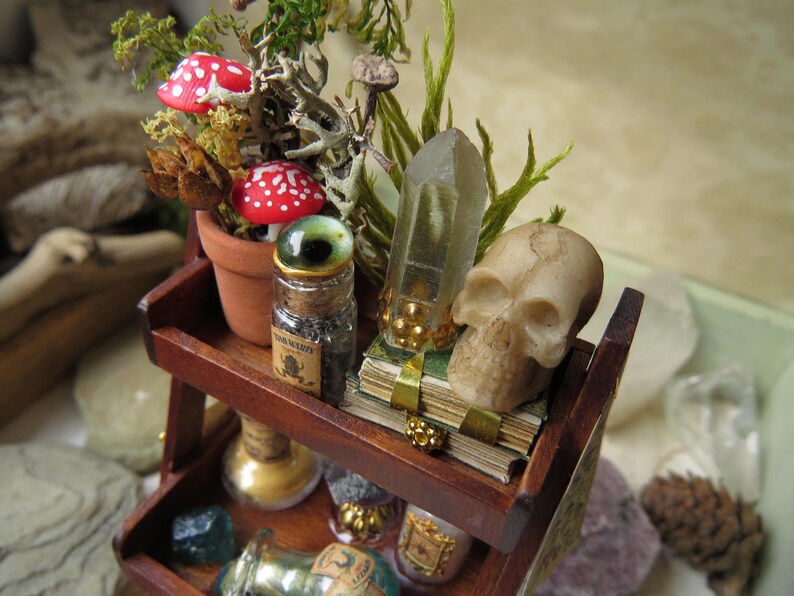 Handmade Witchy Miniature Bookshelf Perfect for Spellcasters ...