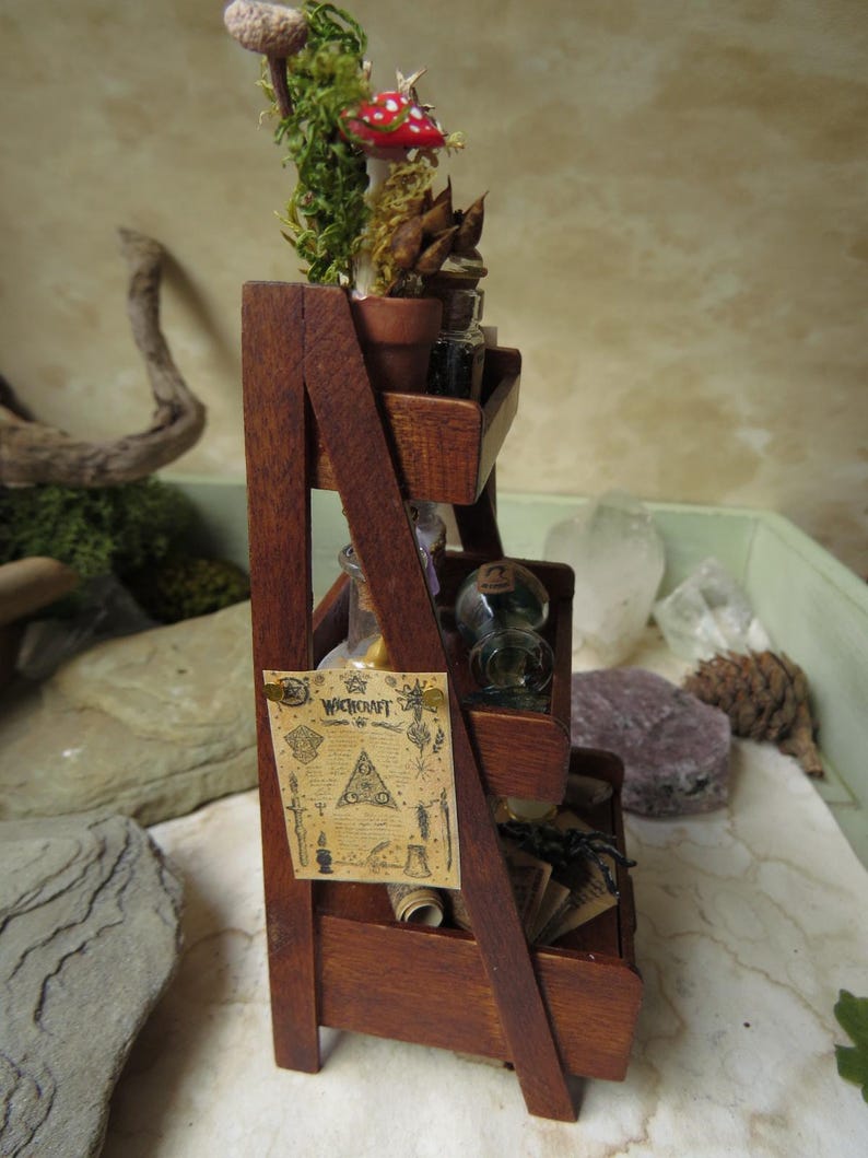 Handmade Witchy Miniature Bookshelf Perfect for Spellcasters ...