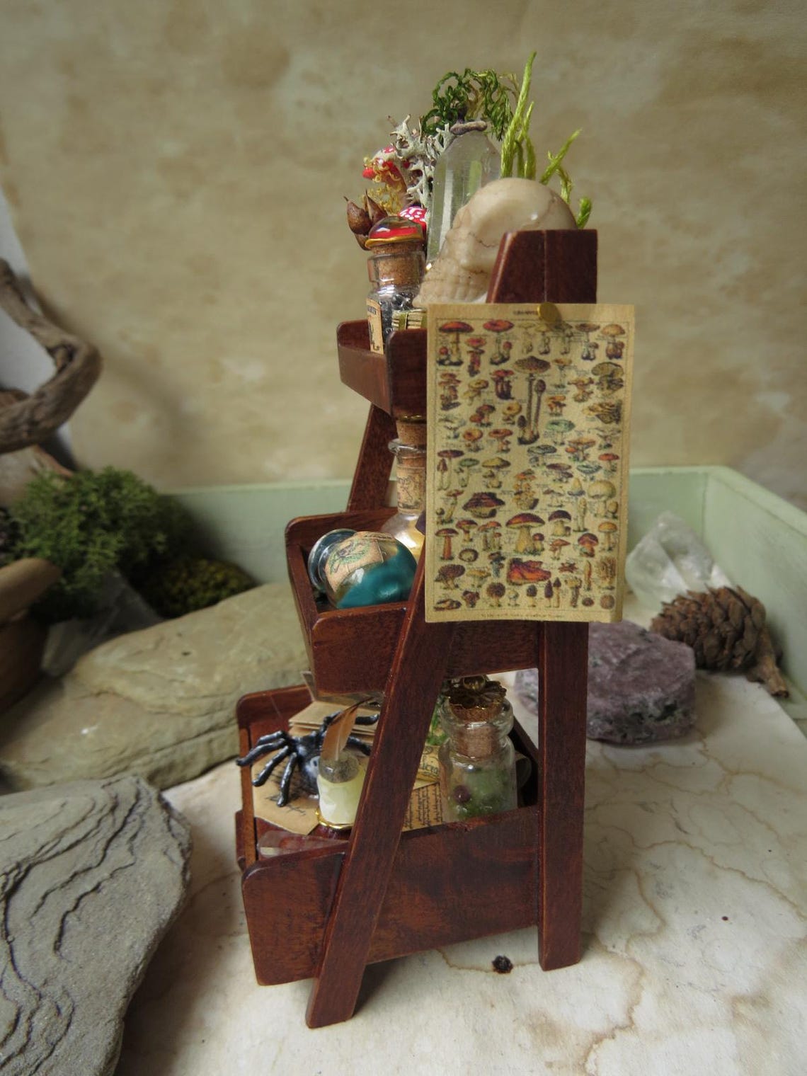 Handmade Witchy Miniature Bookshelf Perfect for Spellcasters ...