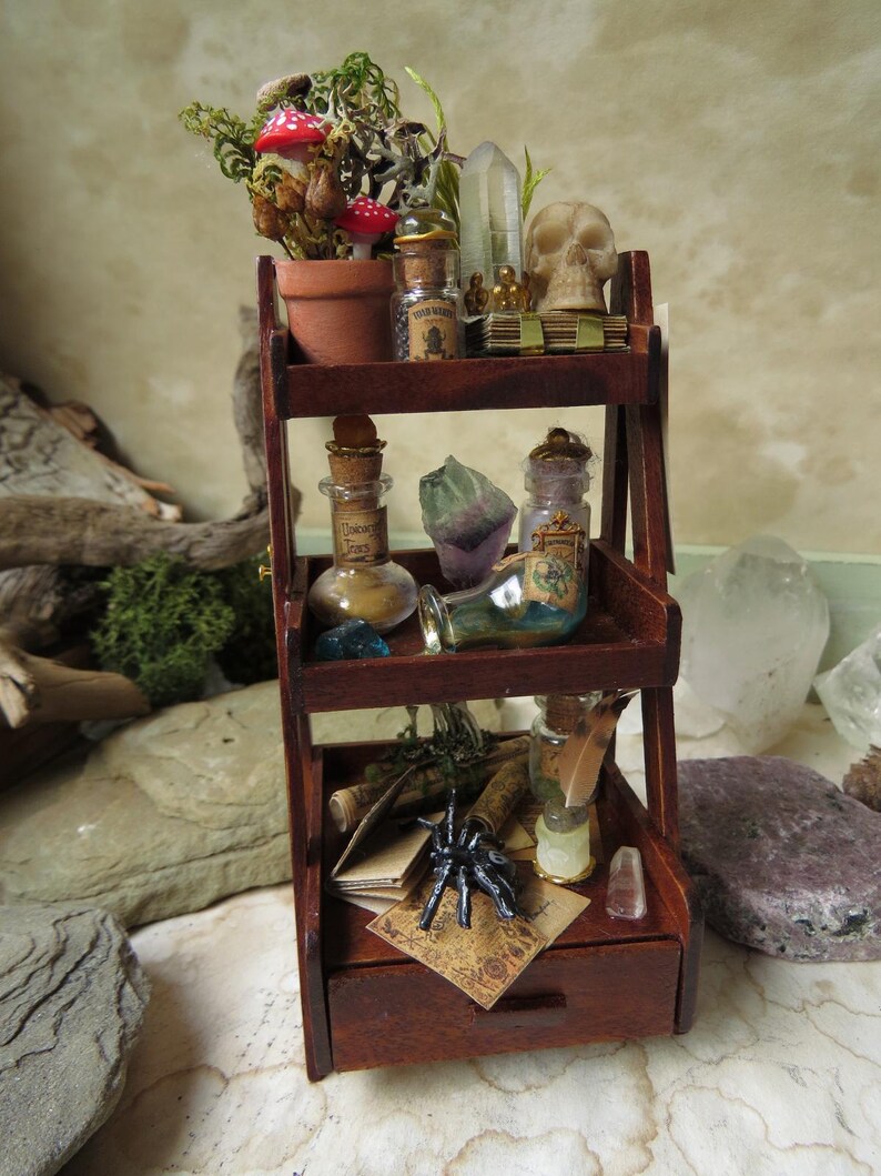Handmade Witchy Miniature Bookshelf Perfect for Spellcasters ...