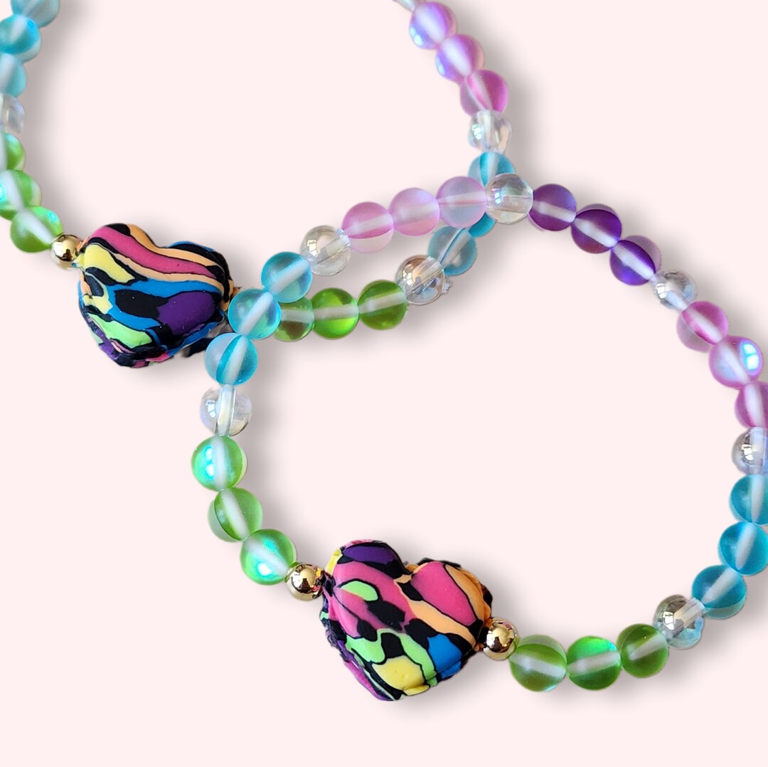 Neon Macaron Crystal Bracelets| Stackable Crystal Jewelry| Sculpted ...