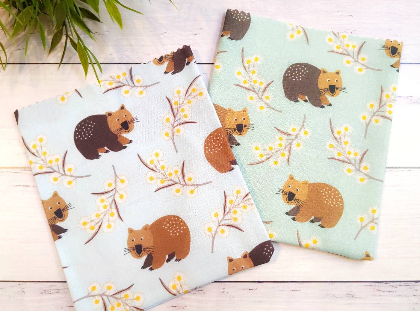 Wombat Party Bags Native Australian Animals Fabric Party - Etsy