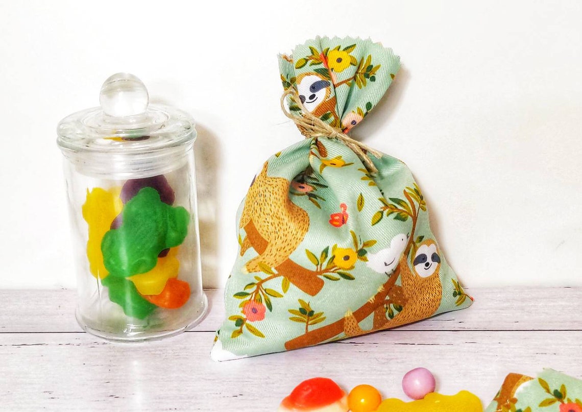 Sloth Party Bags Eco Friendly Fabric Party Bags - Etsy Australia