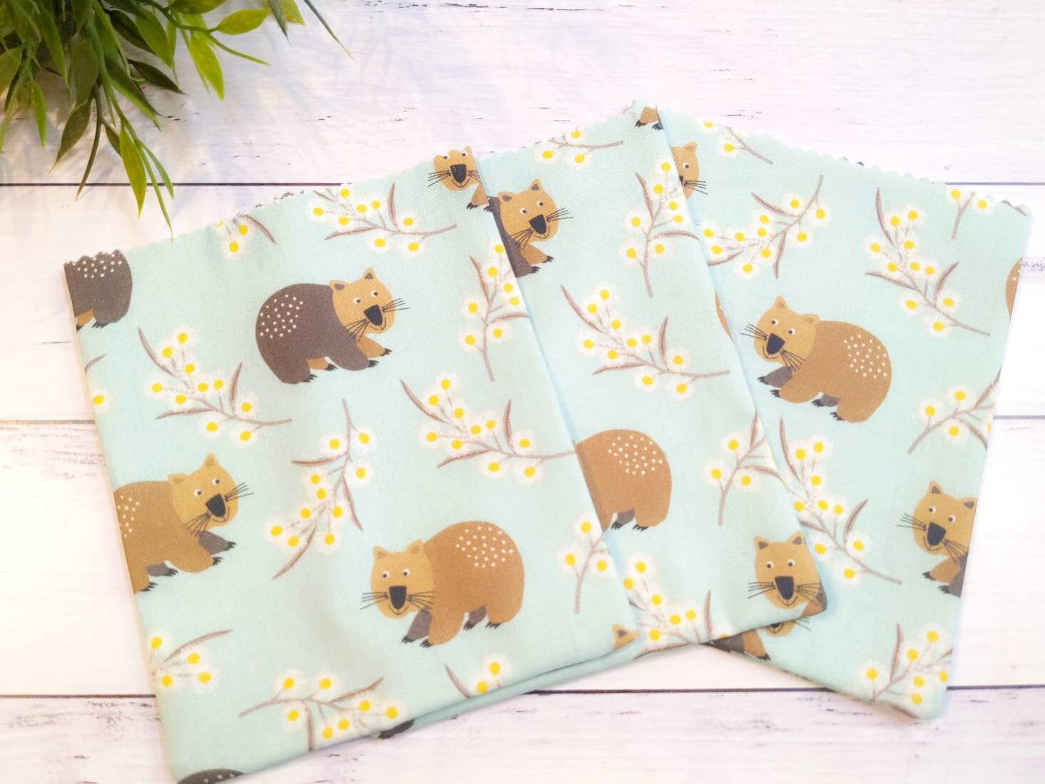 Wombat Party Bags Native Australian Animals Fabric Party - Etsy