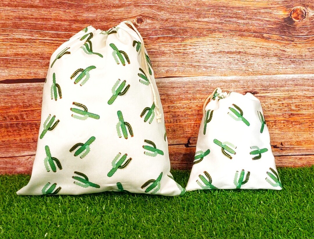 Cactus Gift Bags, Drawstring Fabric Bags - Etsy