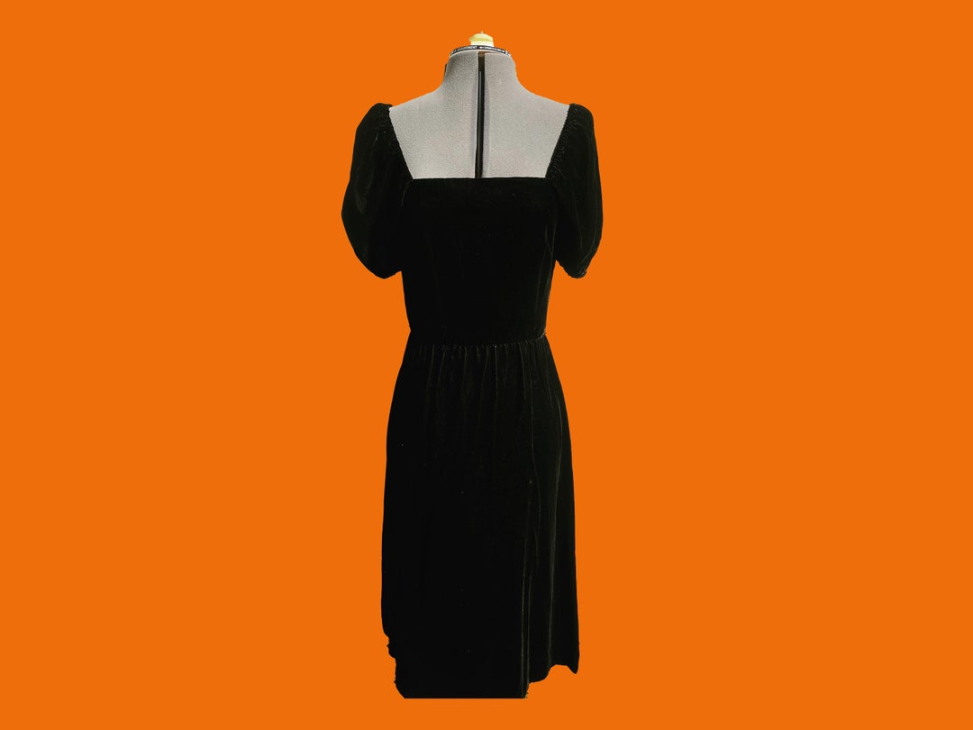 Vintage Black Velvet Dress Vintage Dress Black Velvet Dress Vintage