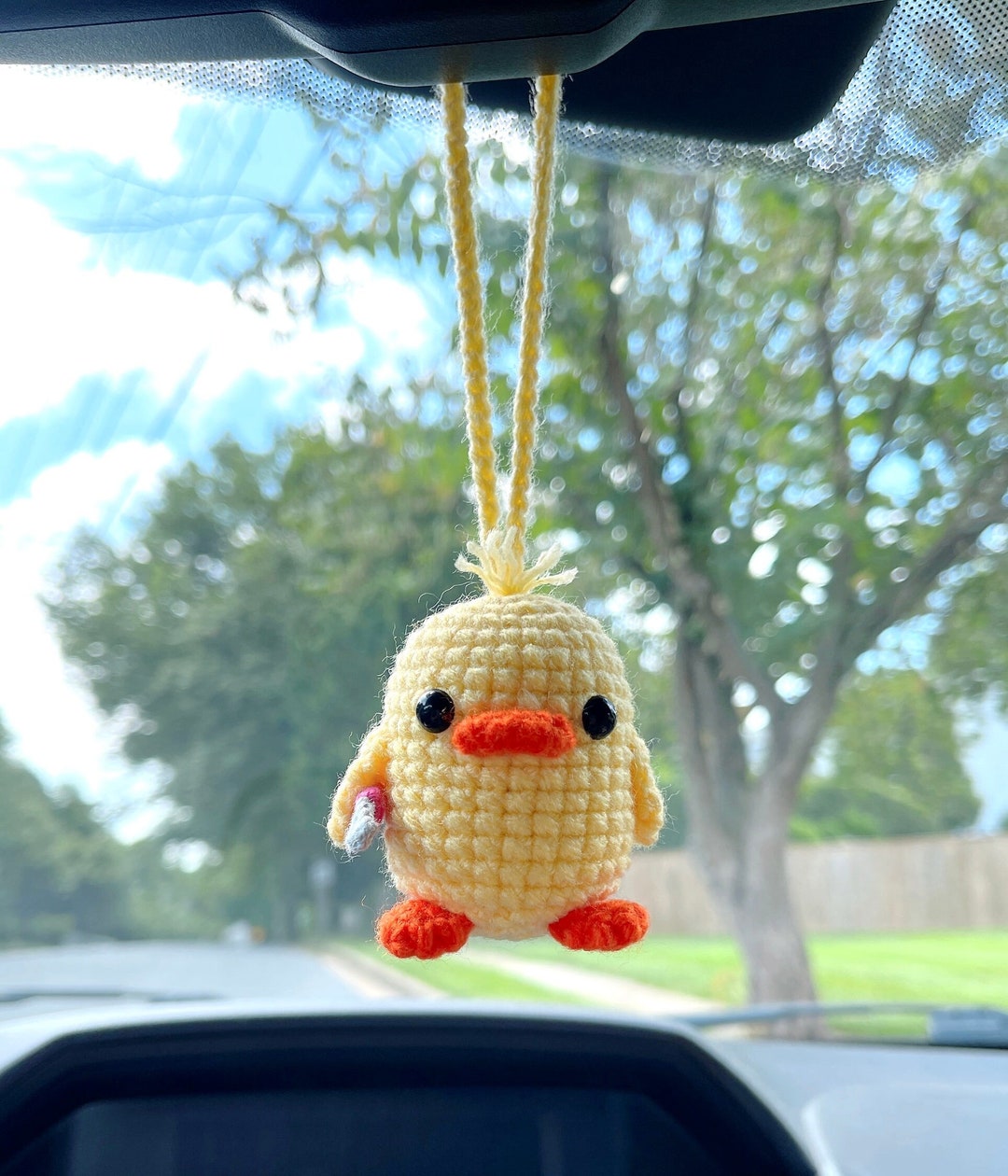 Duck With Knife Toyduck With Knife Keychaincrochet Duck With - Etsy