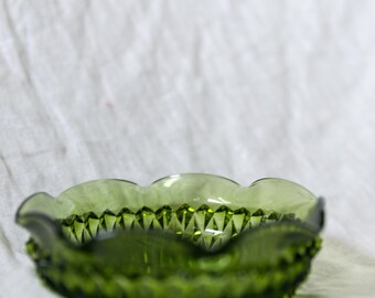 Indiana Glass Diamond Point Square Ruffled Edge Dish, Set of 2 - Etsy