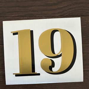 Antique Style Gold Lettering With Black Edging, Gold and Black Outline ...