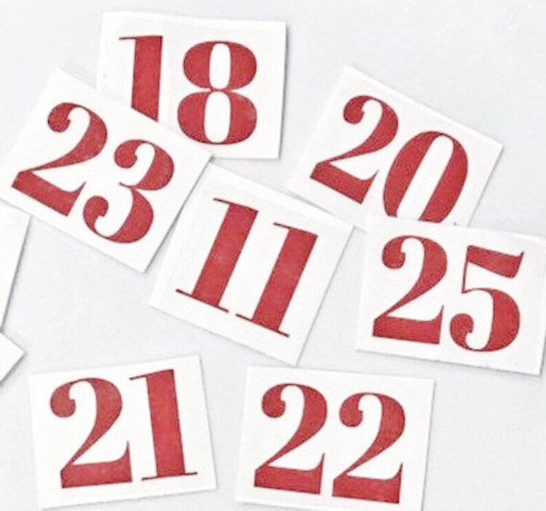 Double Digit Decal Double Number Decal Two Digits Decal Two - Etsy