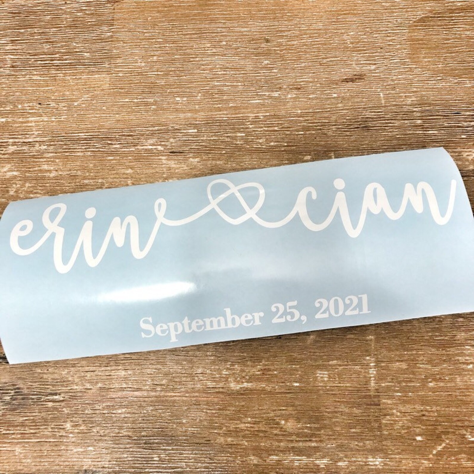 Wedding Couple First Names Decal Name and Name Decal Couple Name & Name ...