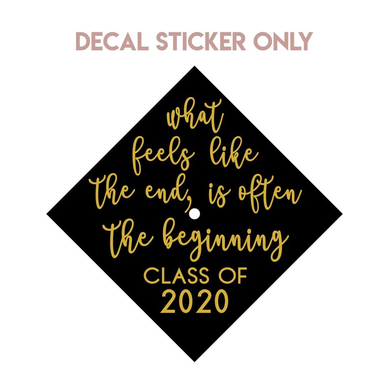 Custom Graduation Cap Quote Decal Personalized Graduation Cap - Etsy
