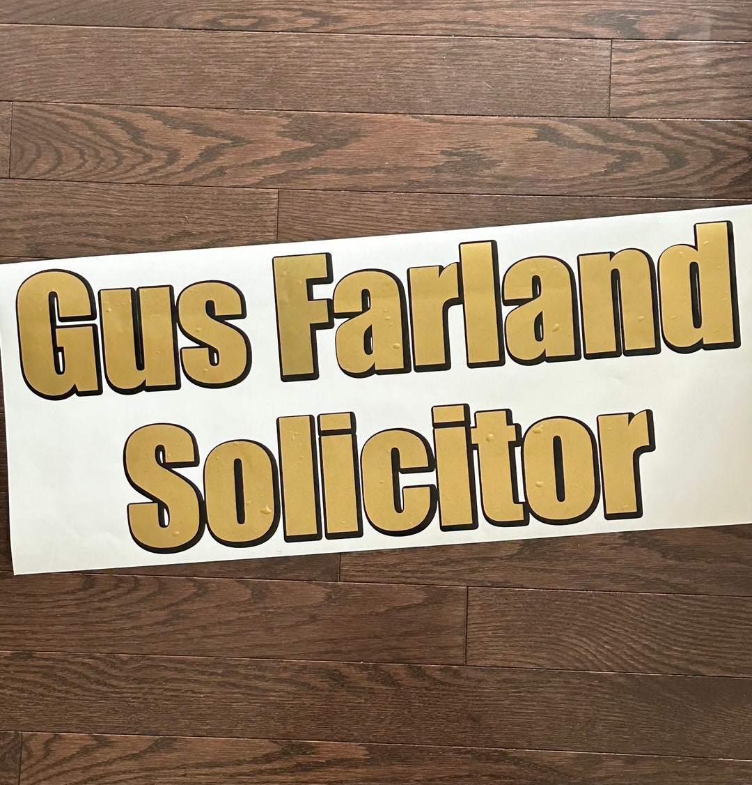 Antique Style Gold Lettering With Black Edging, Gold and Black Outline ...