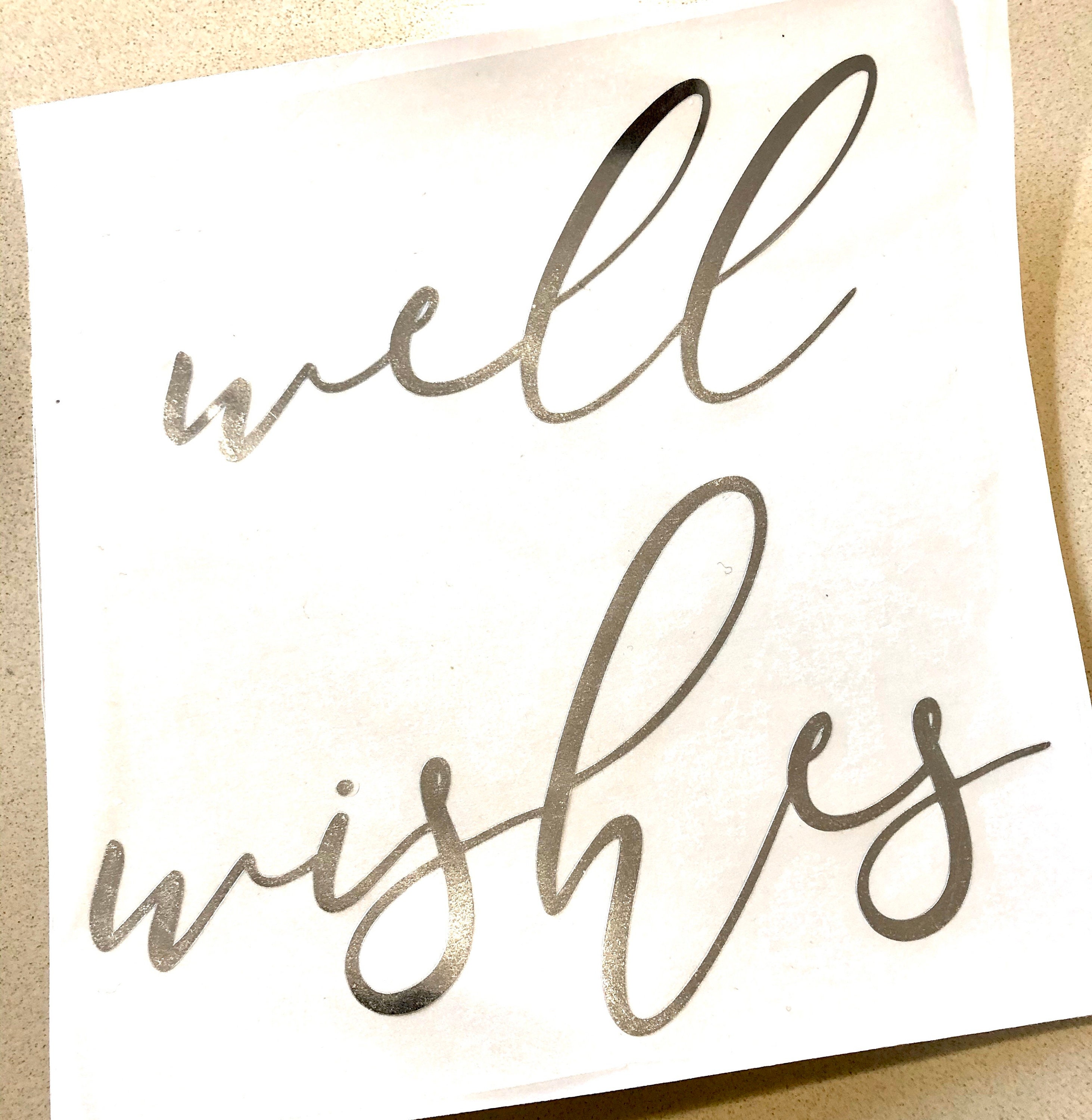 FOIL Cards and Well Wishes Decals Cards & Wishes with names | Etsy